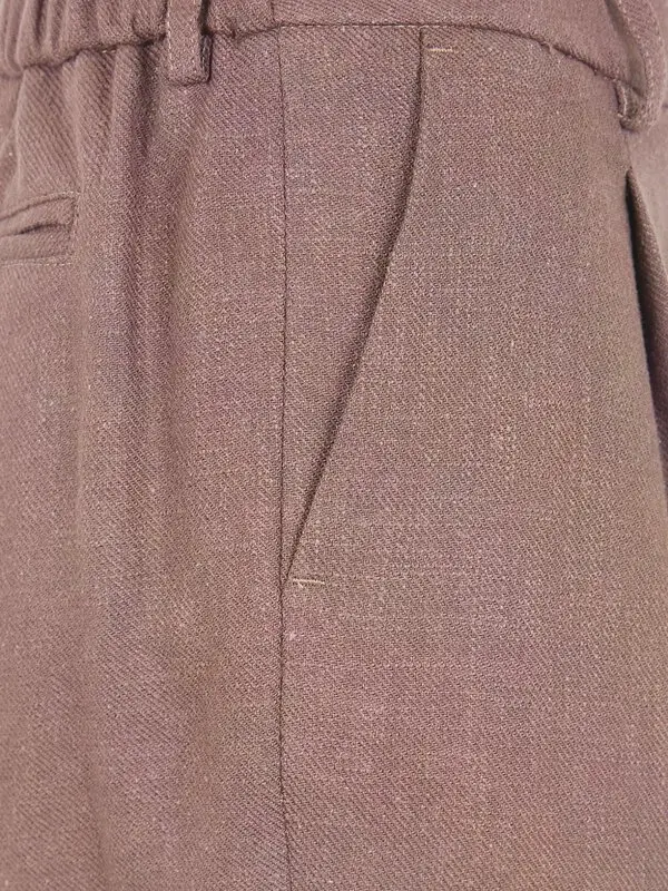 DRHOPE Pleated Tapered Trousers