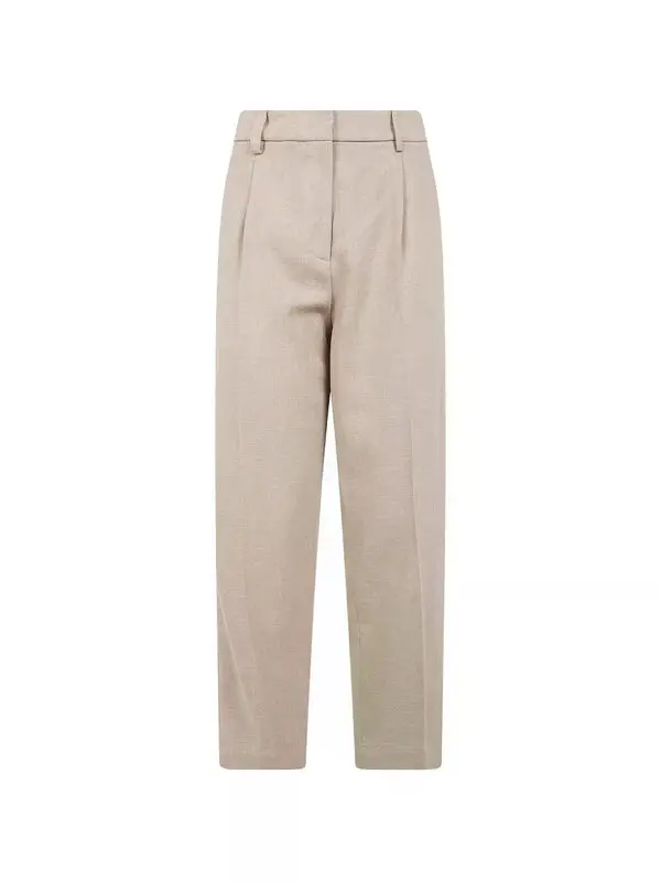 DRHOPE Pleated Tapered Trousers