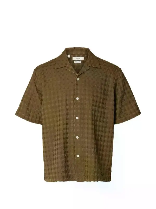 SELECTED Textured Short-sleeve Shirt