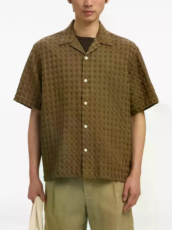 SELECTED Textured Short-sleeve Shirt