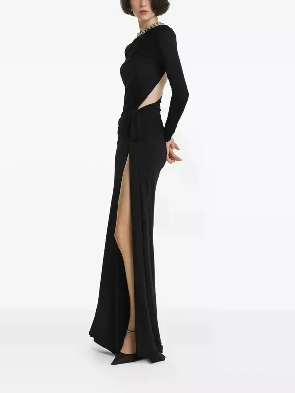 2310 STUDIO Cut-out Side-slit Maxi Dress