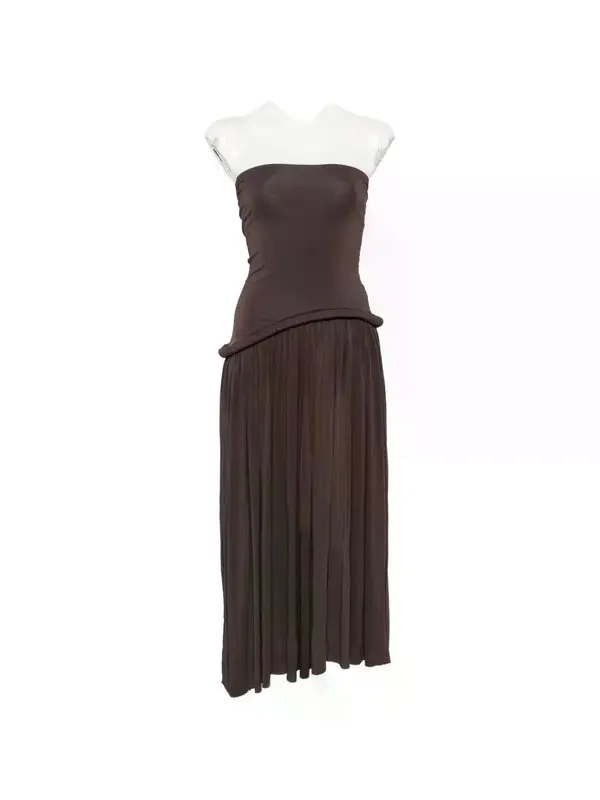 Séfr Strapless Pleated Jersey Dress