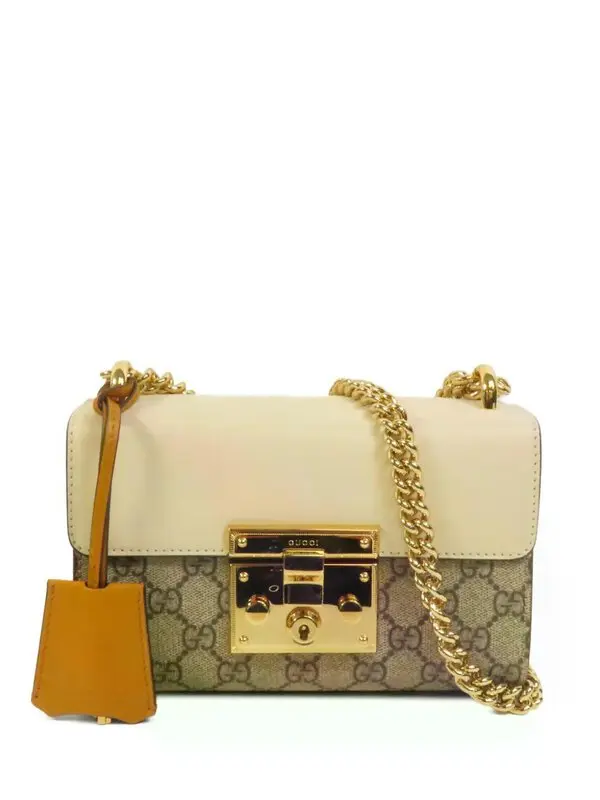 Gucci Padlock Gg Supreme Canvas Crossbody Bag - Neutrals