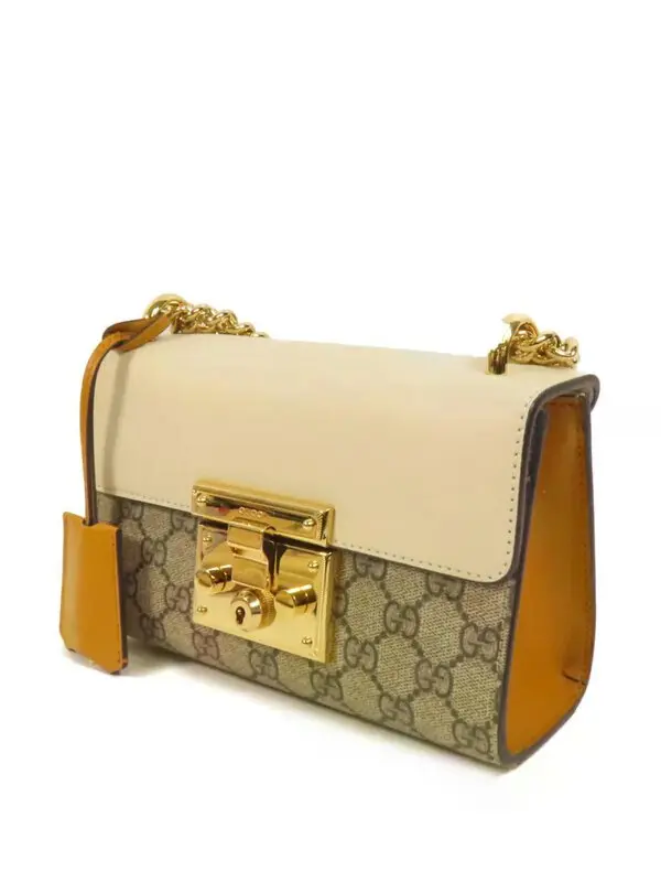 Gucci Padlock Gg Supreme Canvas Crossbody Bag - Neutrals