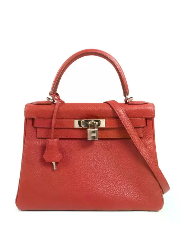 Hermès Kelly 28 Togo Leather Tote Bag - Red