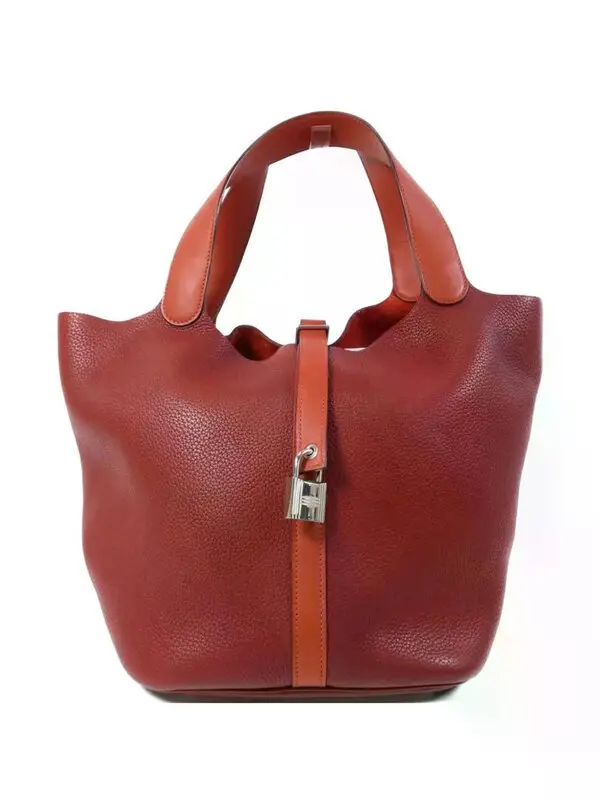 Hermès Gm Picotin Leather Tote Bag - Red