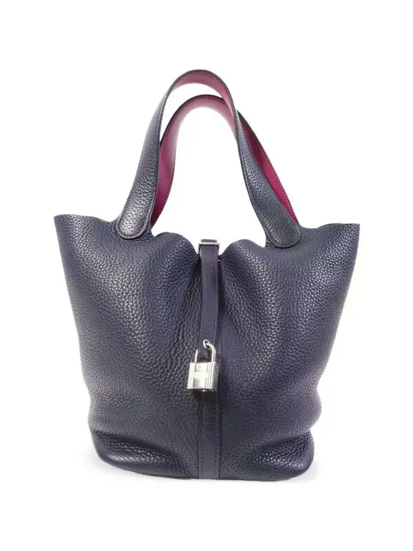 Hermès Mm Picotin Lock Tote Bag - Blue