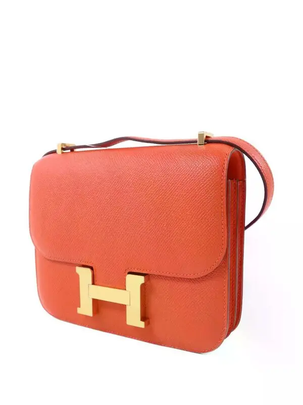 Hermès Mini Constance Shoulder Bag - Orange