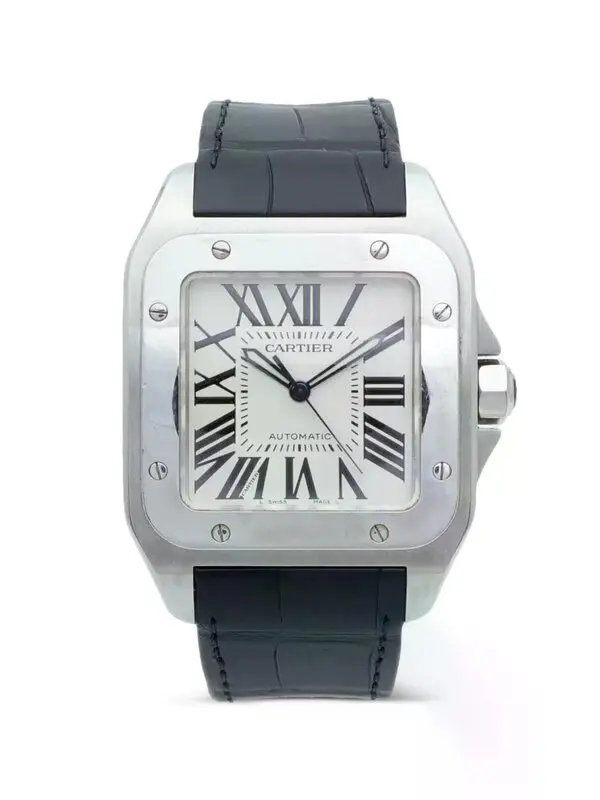 CARTIER Santos 100 Automatic Stainless Steel Watch - White