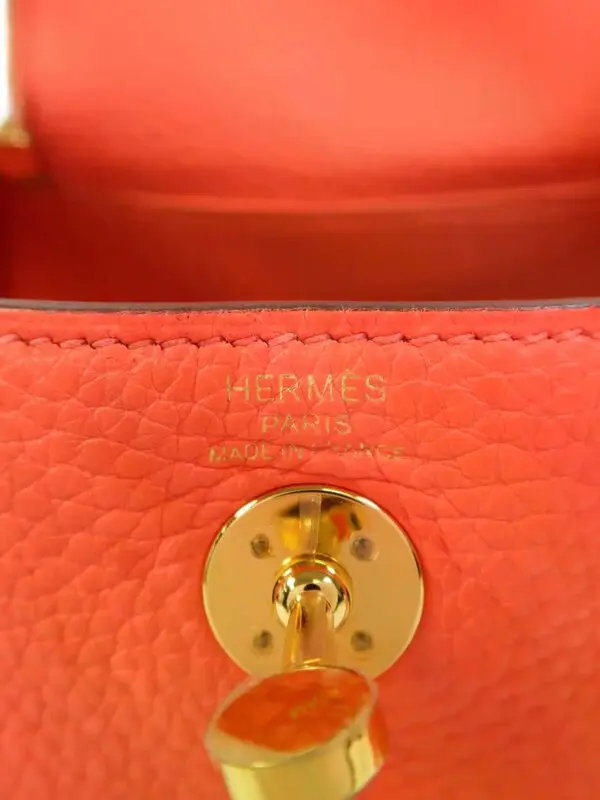 Hermès Mini Lindy Tote Bag - Orange