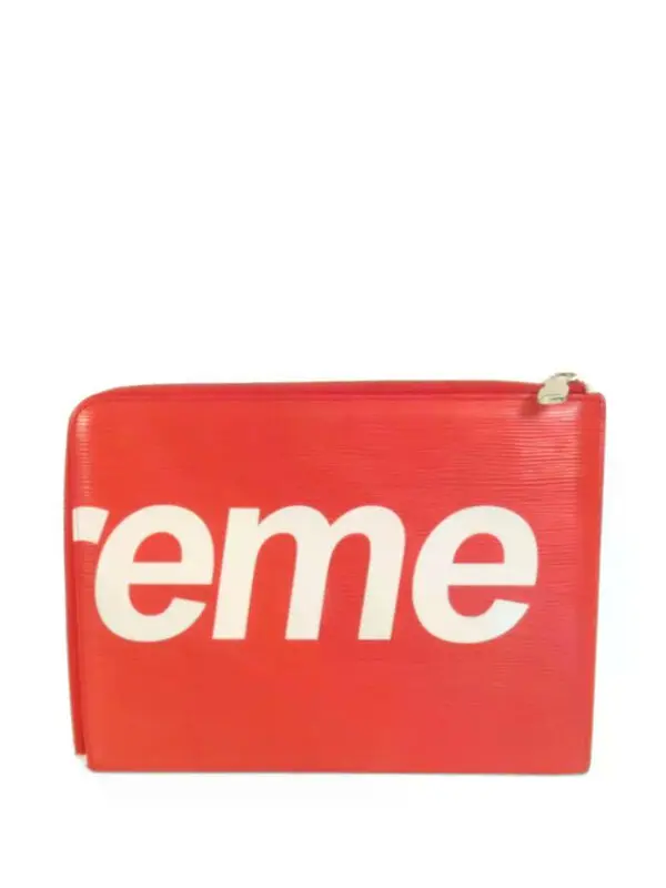 LOUIS VUITTON X Supreme Jules Gm Epi Clutch Bag - Red