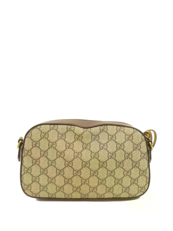 Gucci Gg Supreme Crossbody Bag With Tiger Head Detail