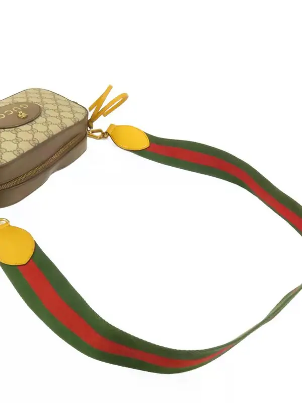 Gucci Gg Supreme Crossbody Bag With Tiger Head Detail