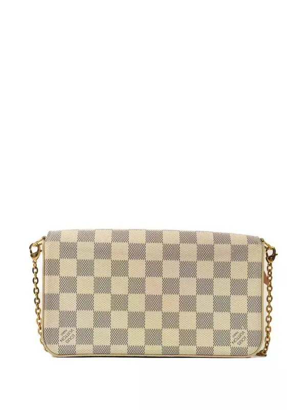 LOUIS VUITTON Felicie Pochette Damier Azur Canvas Shoulder Bag - Neutrals
