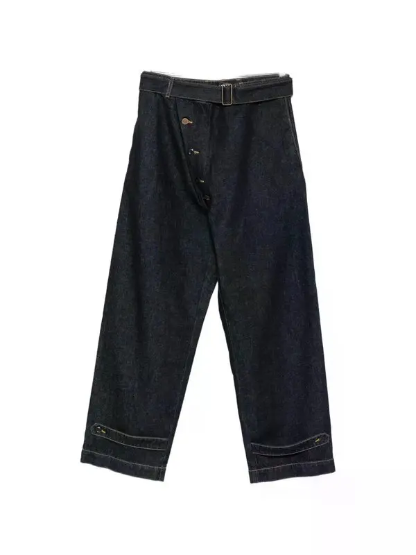 CULTURA Asymmetric Fastening Buttoned-cuff Jeans