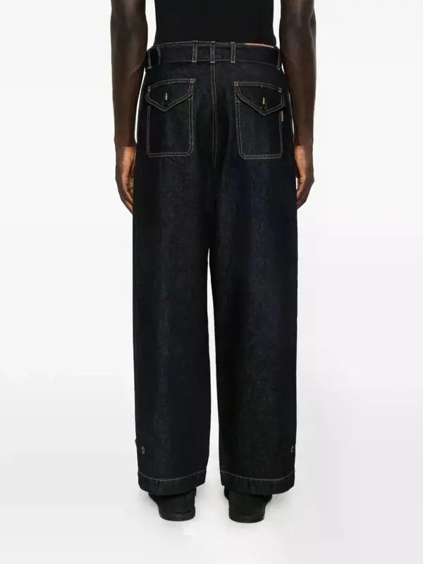 CULTURA Asymmetric Fastening Buttoned-cuff Jeans