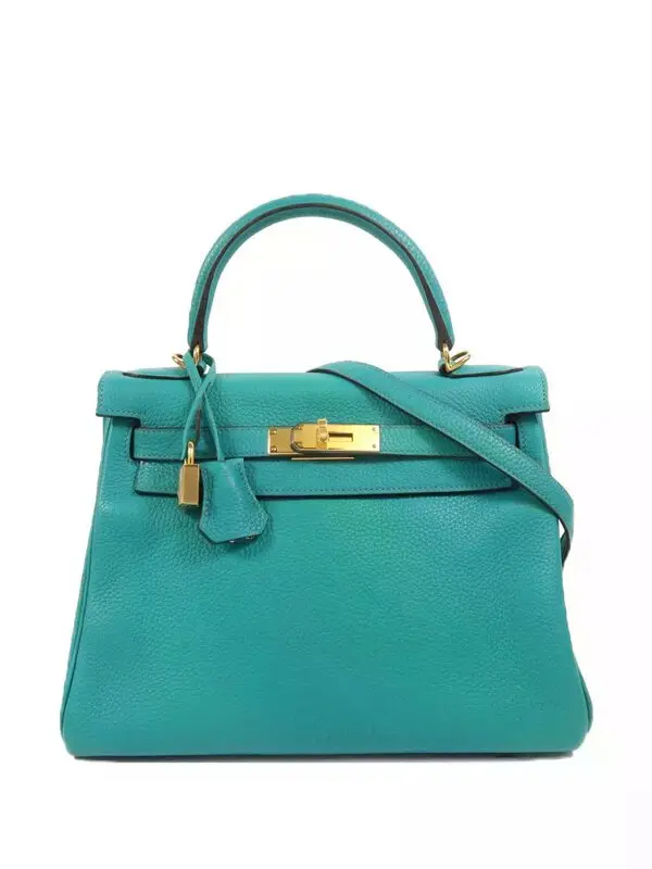 Hermès Kelly 28 Leather Tote Bag - Blue