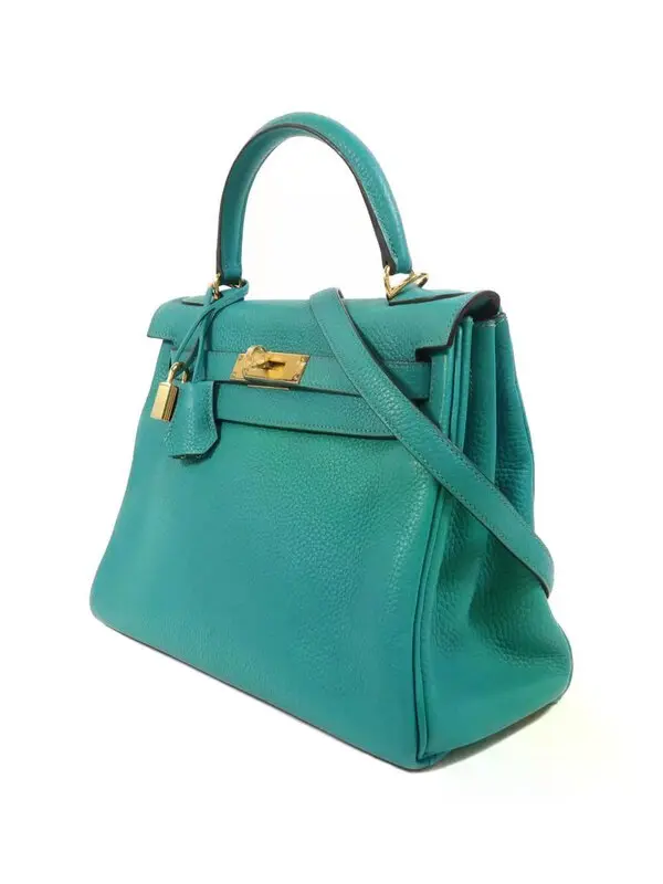 Hermès Kelly 28 Leather Tote Bag - Blue