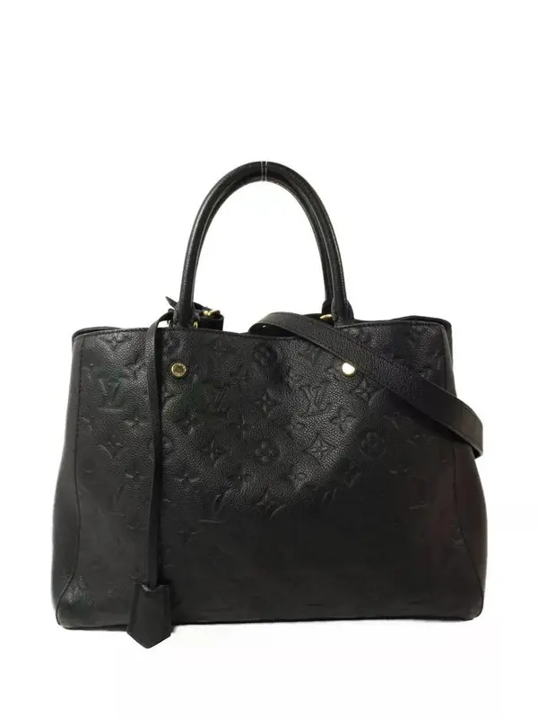 LOUIS VUITTON Montaigne Gm Monogram Empreinte Tote Bag - Black