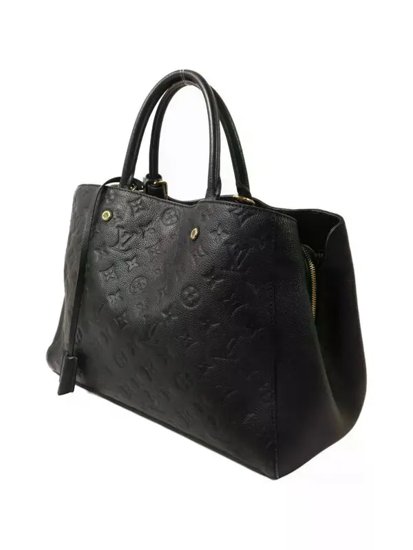 LOUIS VUITTON Montaigne Gm Monogram Empreinte Tote Bag - Black
