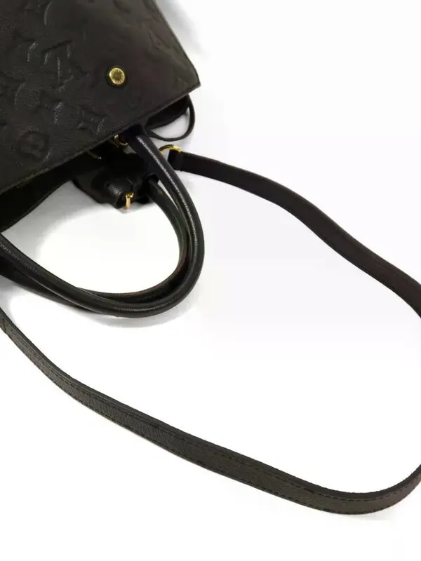 LOUIS VUITTON Montaigne Gm Monogram Empreinte Tote Bag - Black