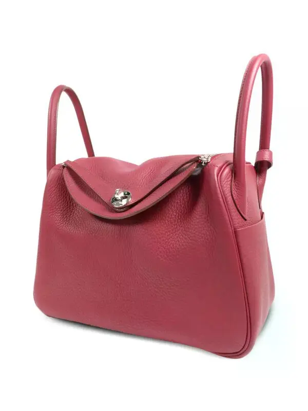 Hermès Lindy Leather Tote Bag - Red