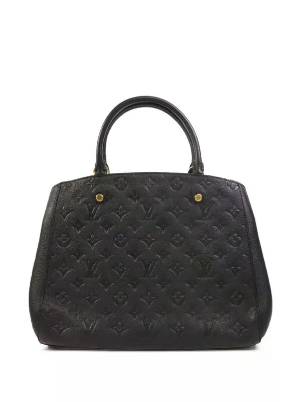 LOUIS VUITTON Monogram Empreinte Montaigne Mm Shoulder Bag - Black
