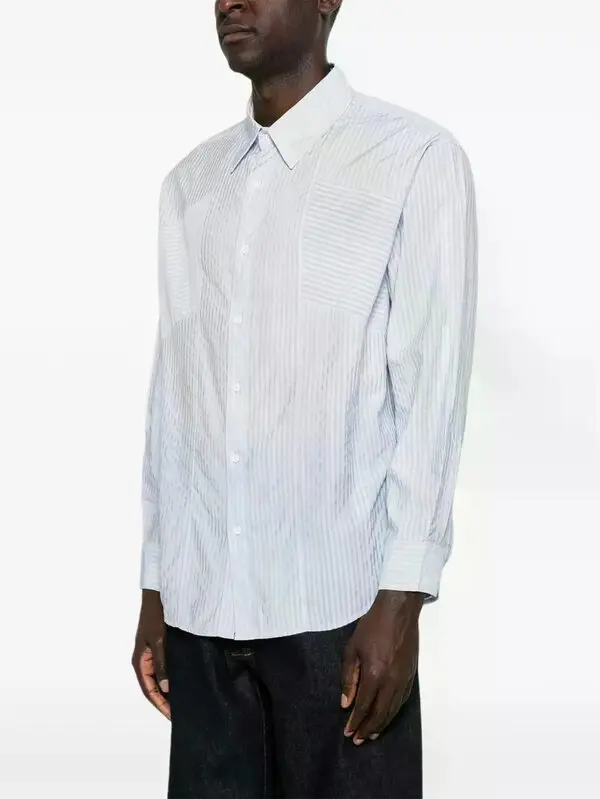 ACUPUNCTURE 1993 Striped Panelled Shirt