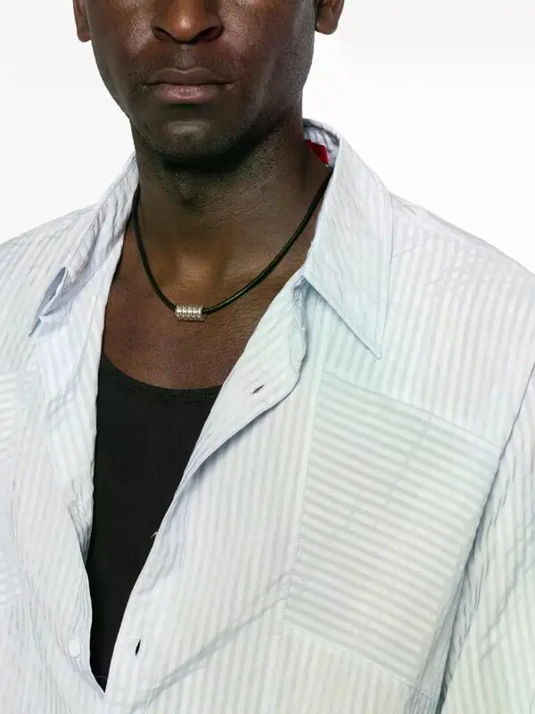 ACUPUNCTURE 1993 Striped Panelled Shirt