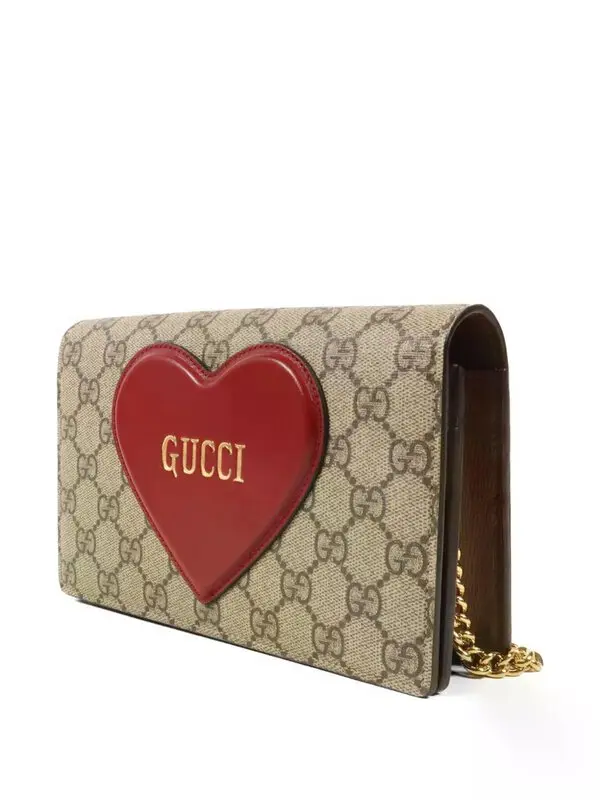Gucci Gg Supreme Heart-Motif Cross Body Bag - Neutrals | Editorialist