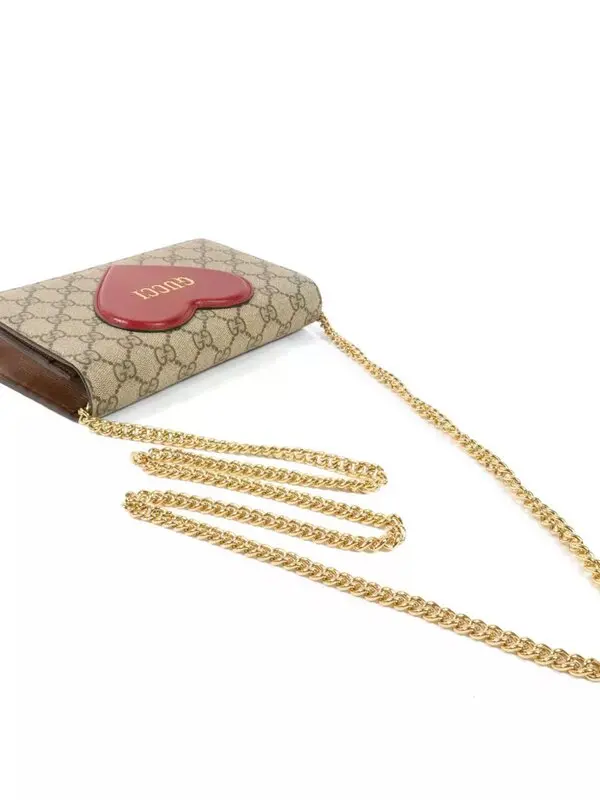 Gucci Gg Supreme Heart-Motif Cross Body Bag - Neutrals | Editorialist