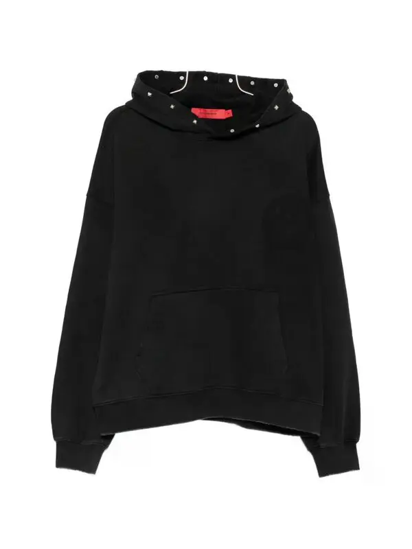 ACUPUNCTURE 1993 Stud-embellished Jersey Hoodie