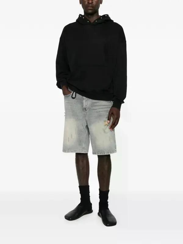 ACUPUNCTURE 1993 Stud-embellished Jersey Hoodie