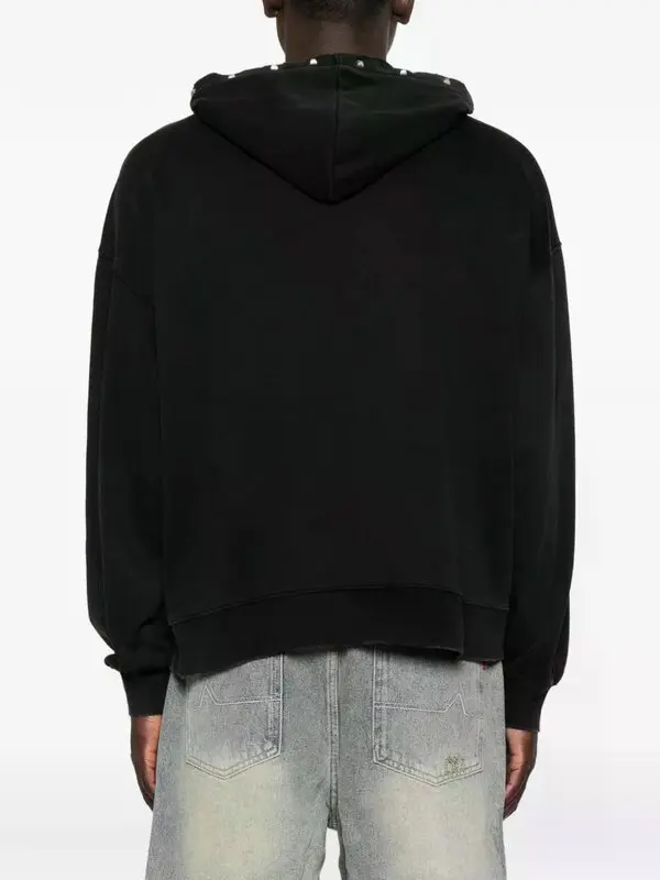 ACUPUNCTURE 1993 Stud-embellished Jersey Hoodie