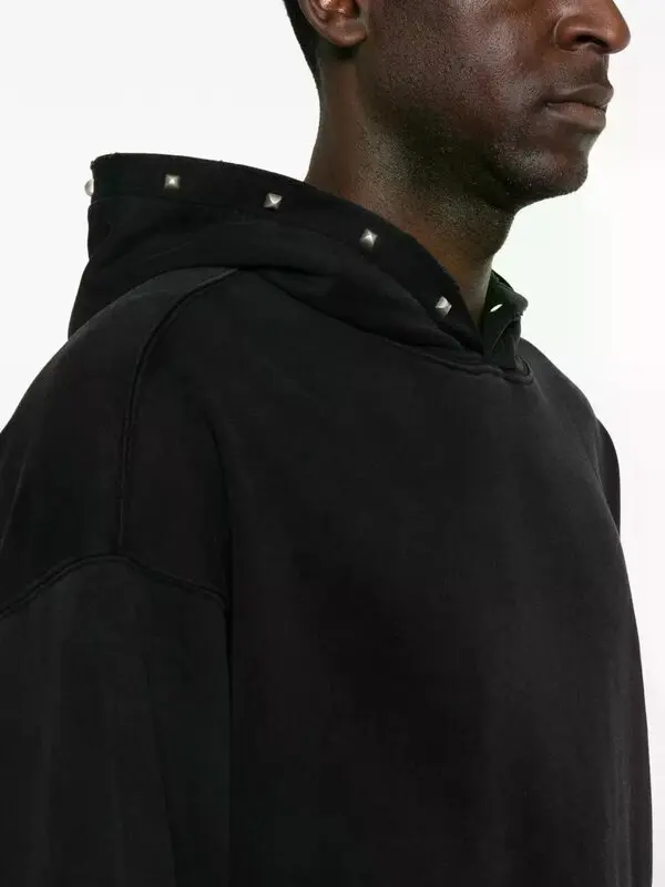 ACUPUNCTURE 1993 Stud-embellished Jersey Hoodie