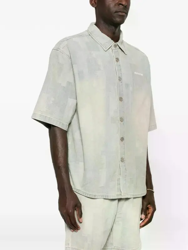 ACUPUNCTURE 1993 Patchwork-effect Short-sleeve Shirt