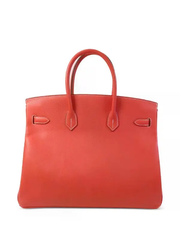 Hermès Birkin 35 Grained Leather Handbag - Red