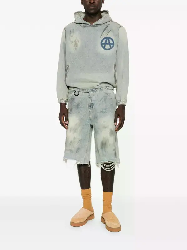 ACUPUNCTURE 1993 Distressed Logo Patch Hoodie