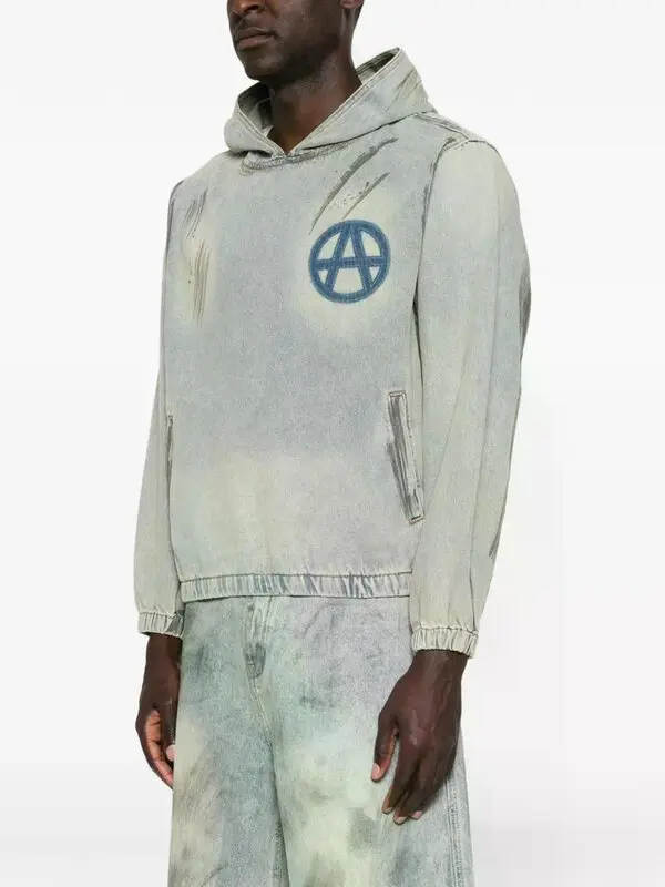 ACUPUNCTURE 1993 Distressed Logo Patch Hoodie