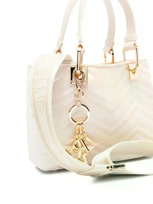 MARC ELLIS Krissy Chevron Quilted Tote Bag - Neutrals