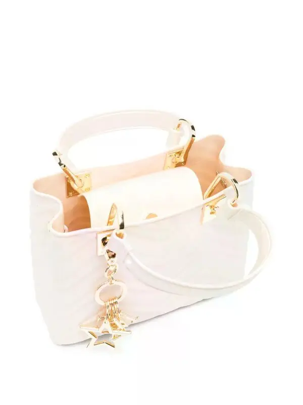 MARC ELLIS Krissy Chevron Quilted Tote Bag - Neutrals