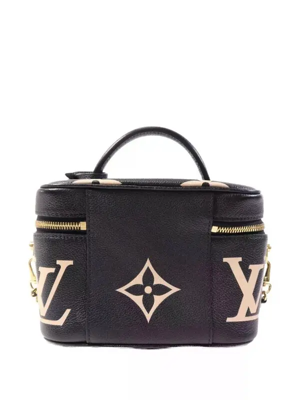 LOUIS VUITTON Monogram Empreinte Vanity Pm Leather Hand Bag - Black