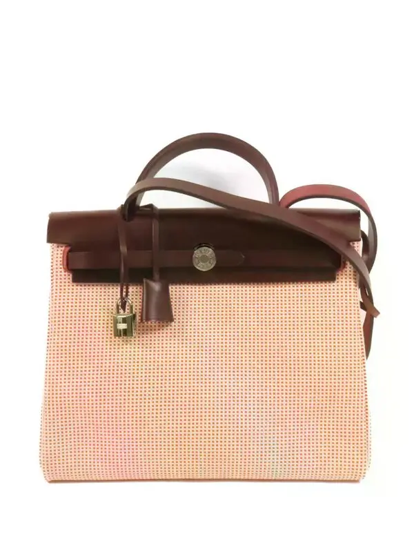 Hermès Pm Herbag Canvas Handbag