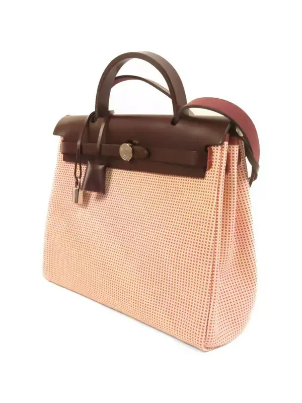 Hermès Pm Herbag Canvas Handbag
