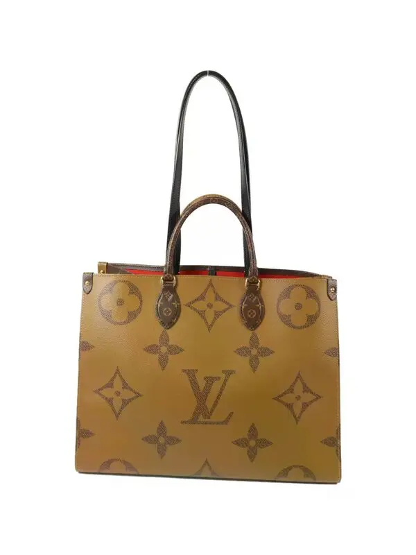 LOUIS VUITTON On The Go Gm Monogram Giant Reverse Tote Bag - Brown