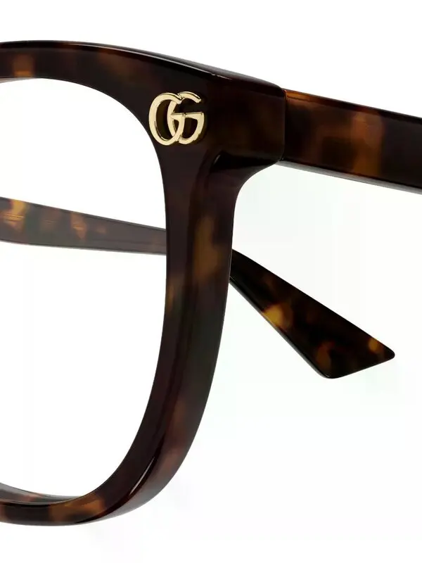 Gucci Gg Square Frame Glasses - Brown