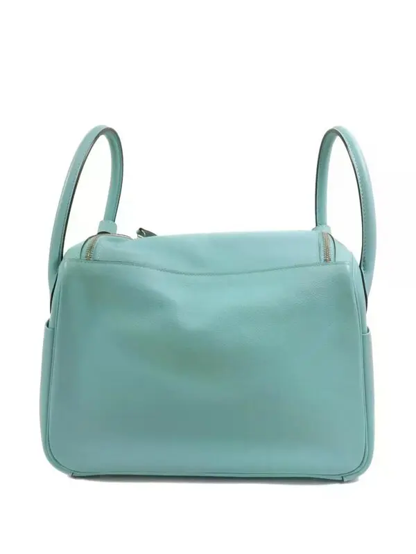 Hermès Lindy 30 Leather Tote Bag - Blue