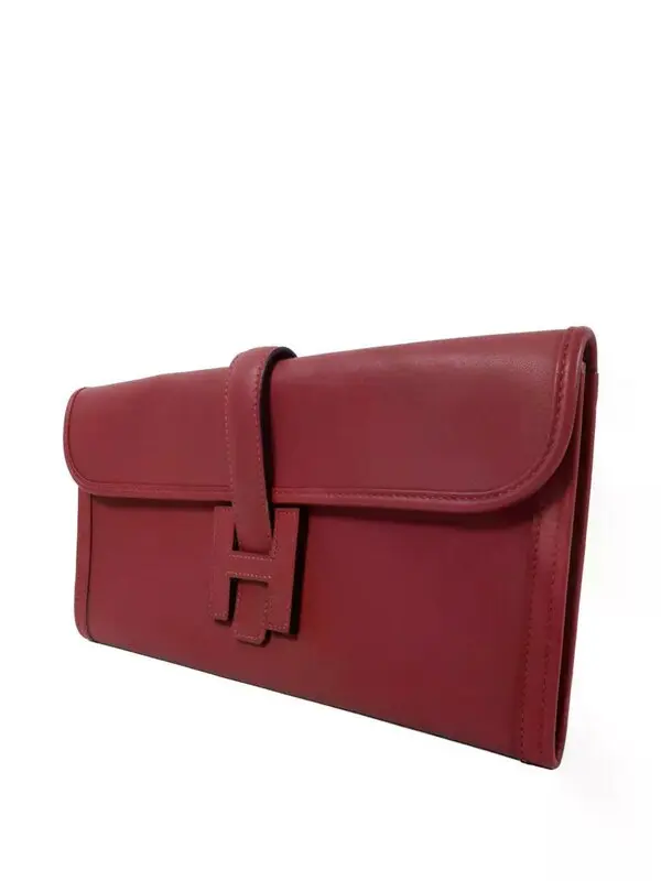 Hermès Jige Elan Clutch Bag - Red