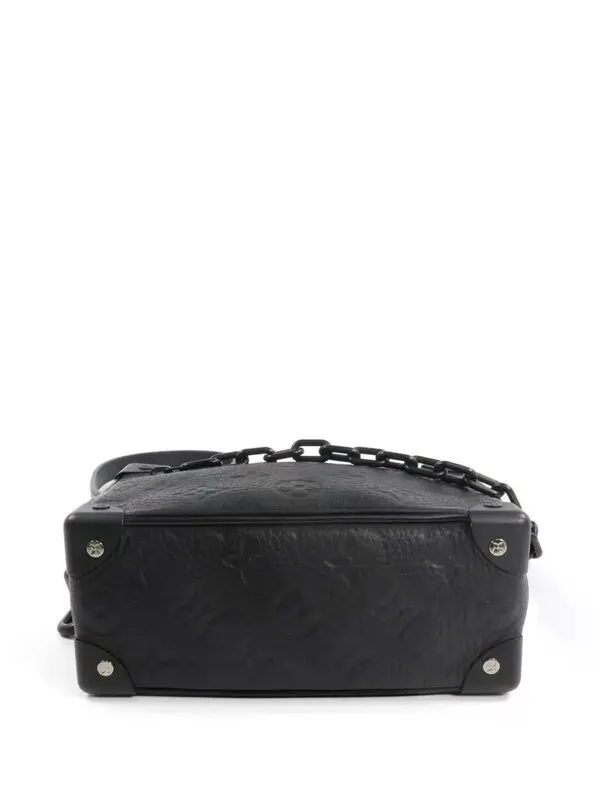 LOUIS VUITTON Soft Trunk Taurillon Clemence Leather Cross Body Bag - Black