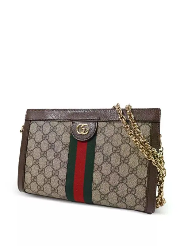 Gucci Ophidia Gg Canvas Chain Shoulder Bag - Brown